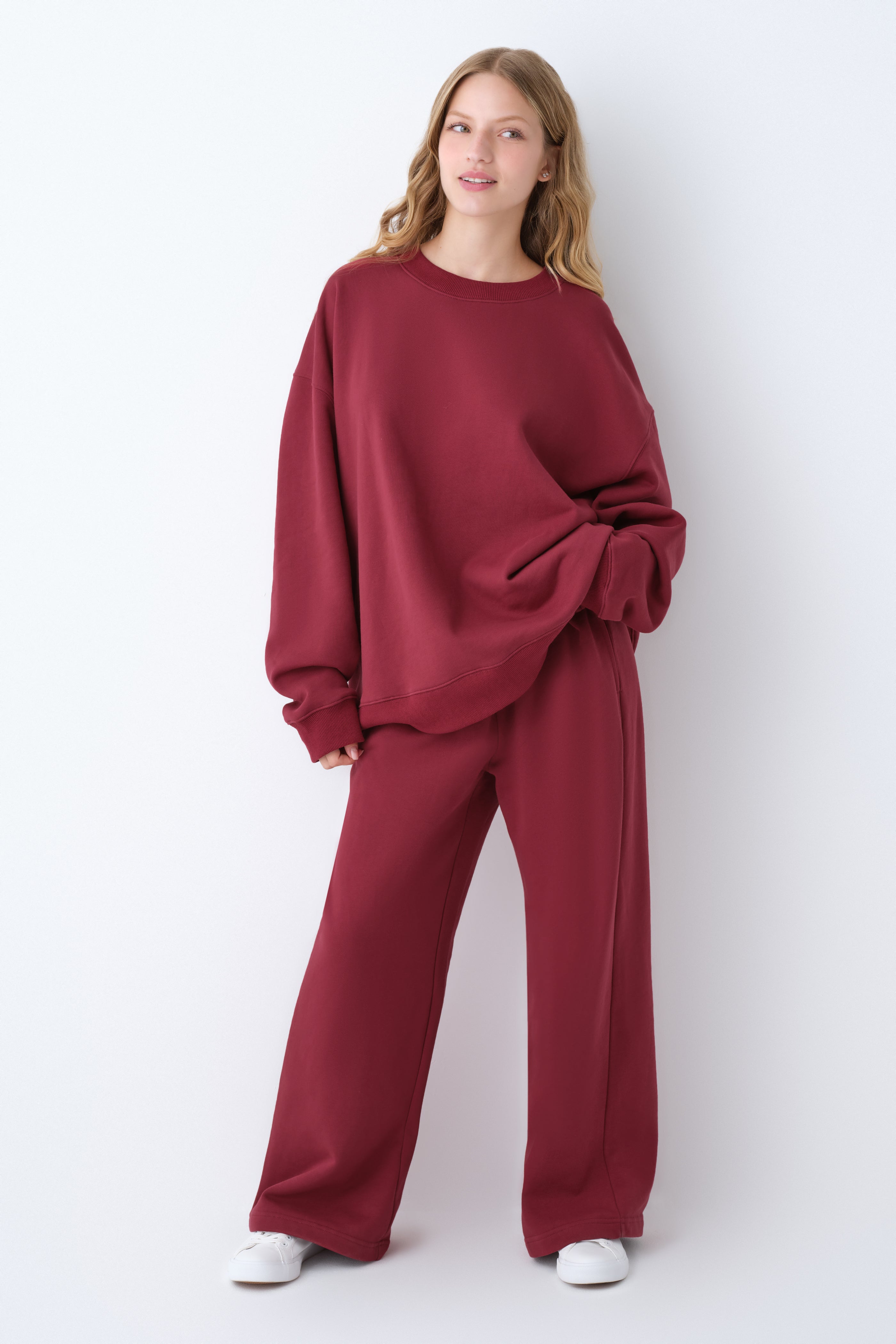 The Mariposa Crew-Cranberry – Unfinished Apparel